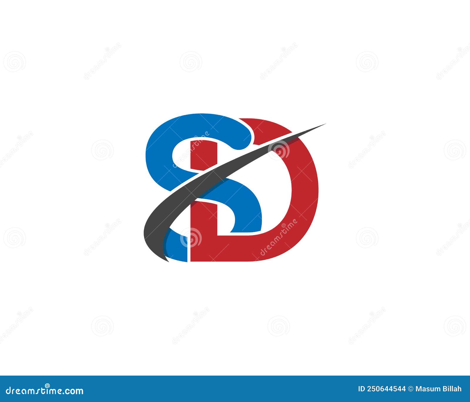 SD Letter Logo Design Vector Icon. Stock Vector - Illustration of ...