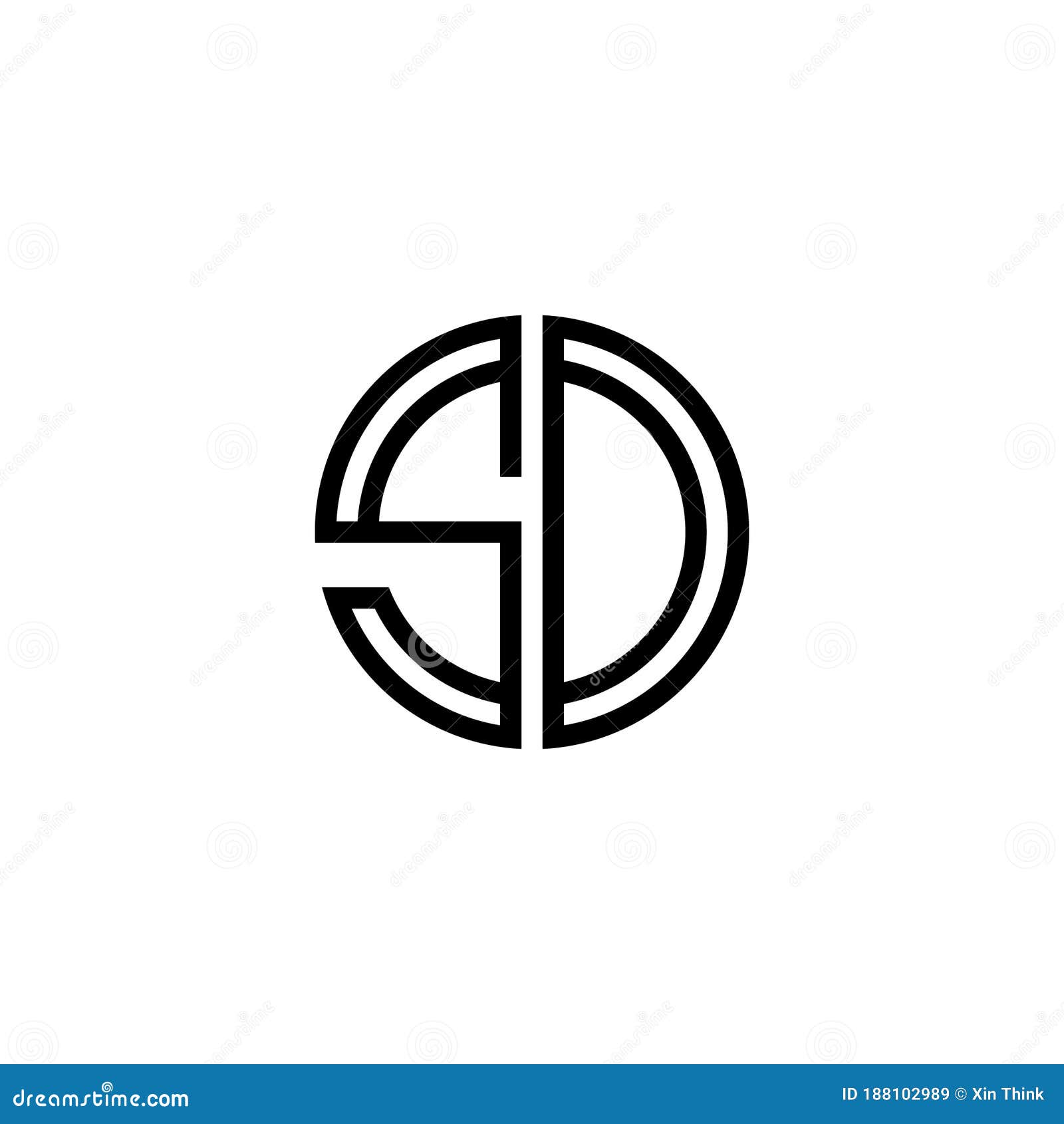 SD Letter Logo Icon Design Template Elements Stock Vector ...