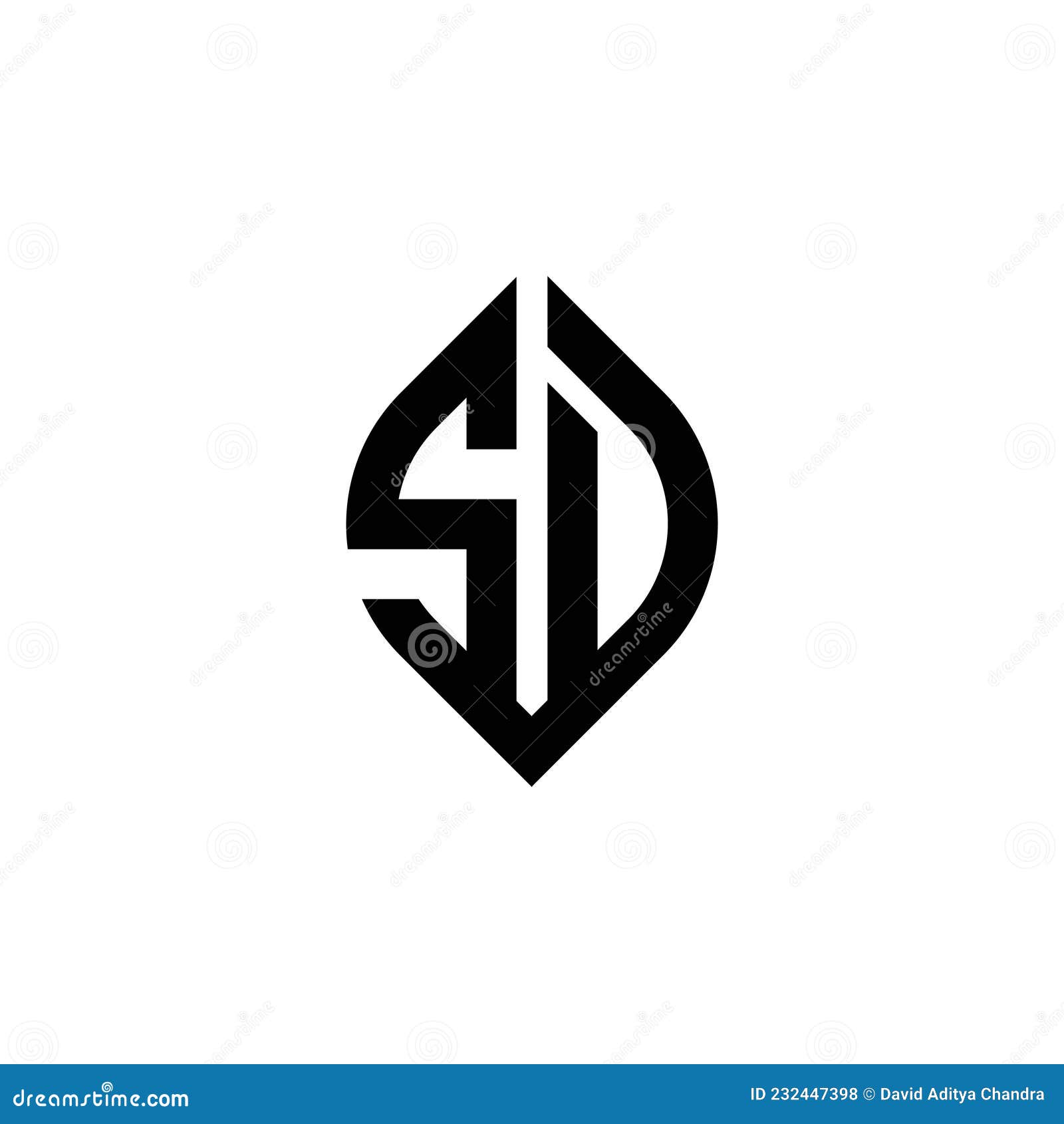 SD Logo Monogram Geometric Shape Style Stock Vector - Illustration of ...