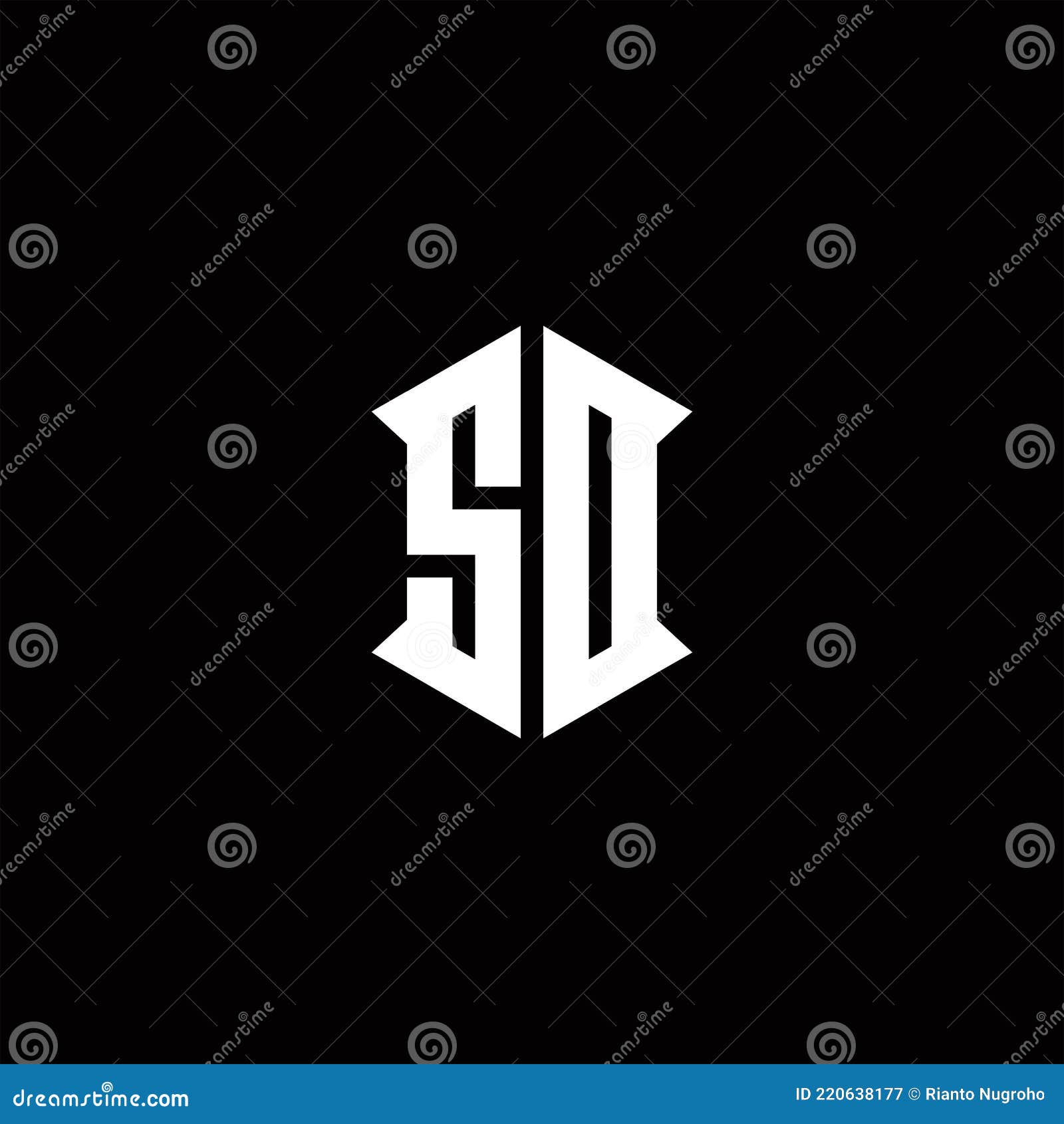 Sd Logo Monogramm Mit Schild Form Designs Schablone Vektor Abbildung ...