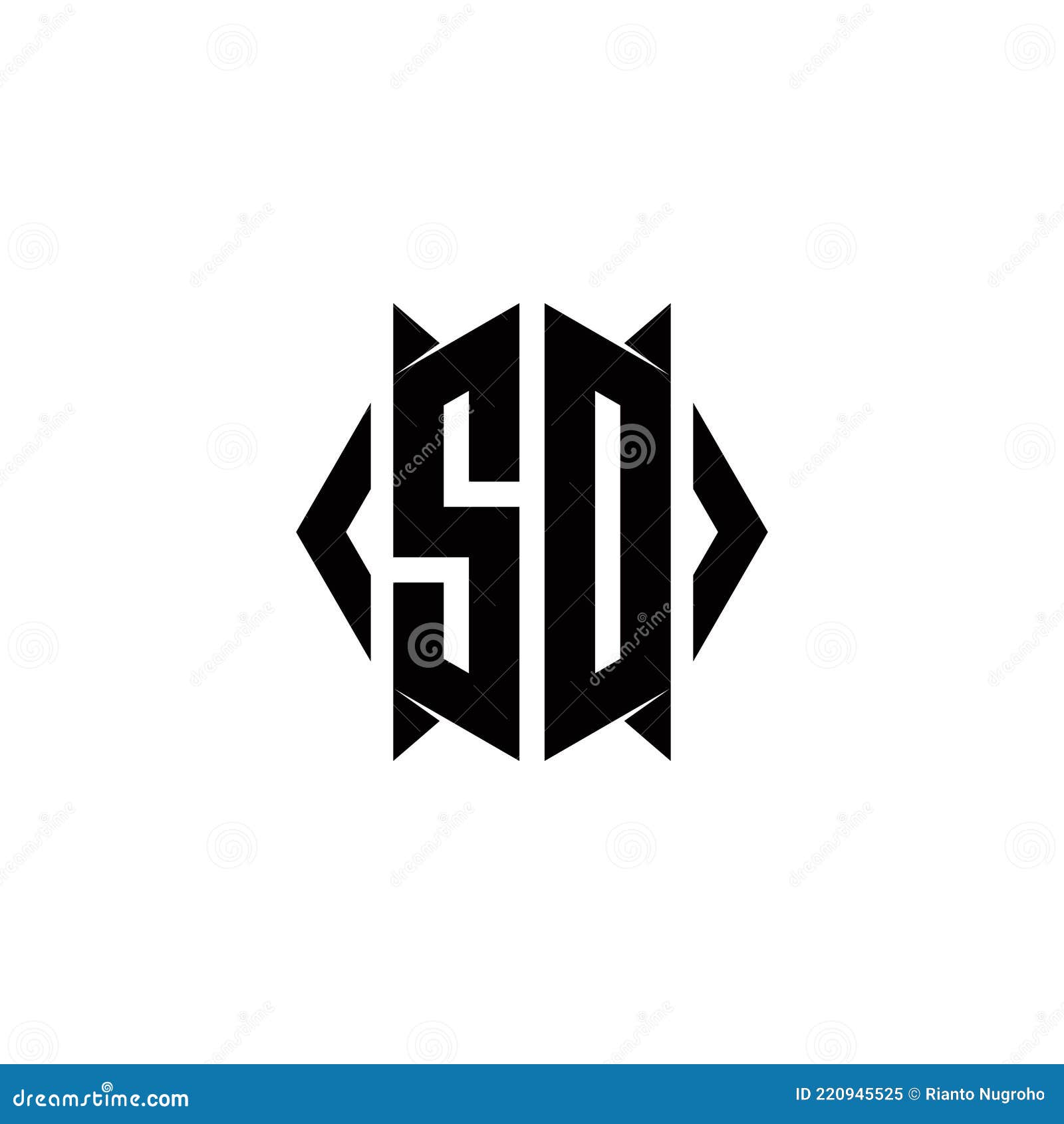 Sd Logo Monogramm Mit Schild Form Designs Schablone Vektor Abbildung ...