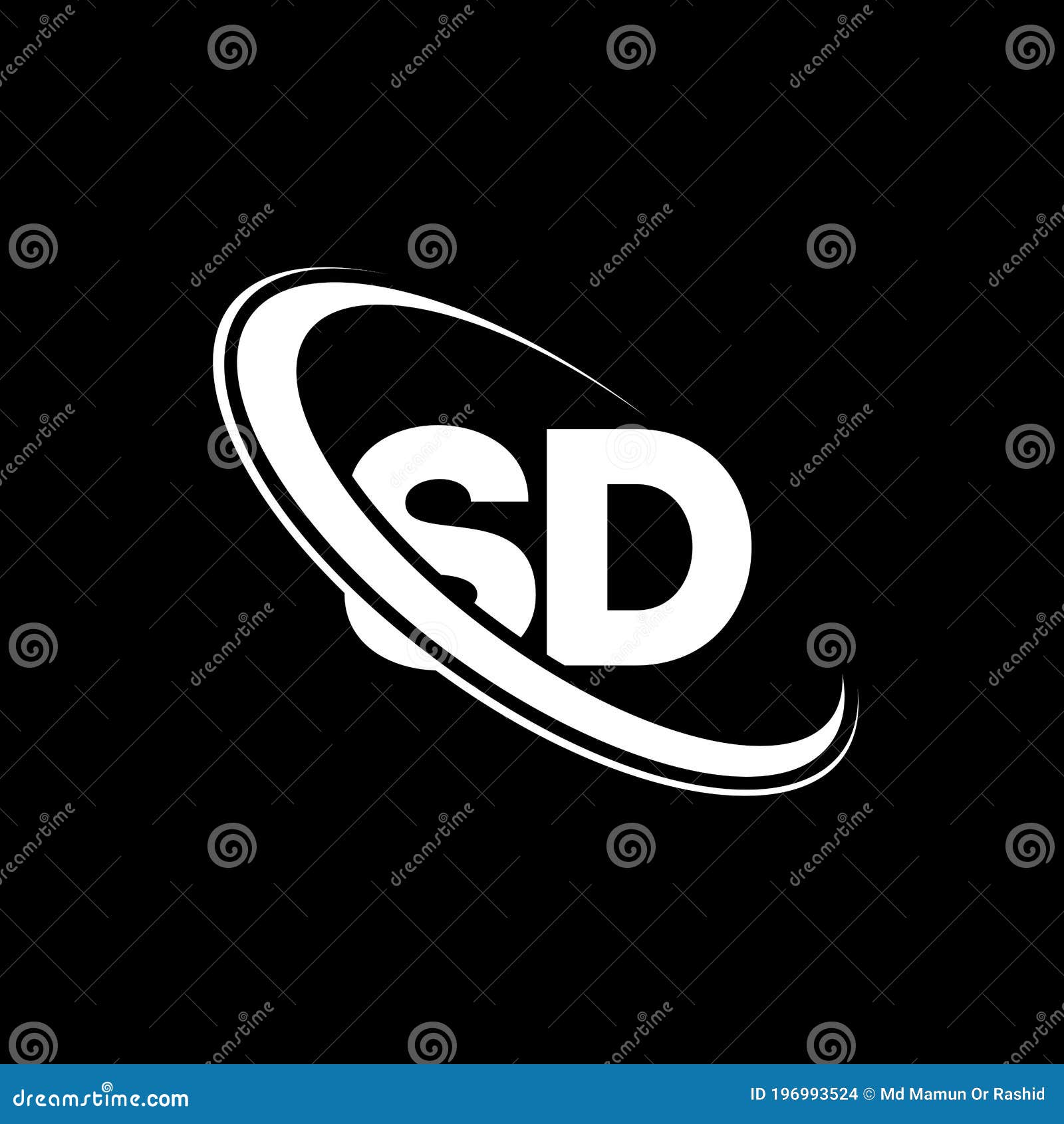 SD Logo. S D Design. White SD Letter. SD/S D Letter Logo Design Stock ...