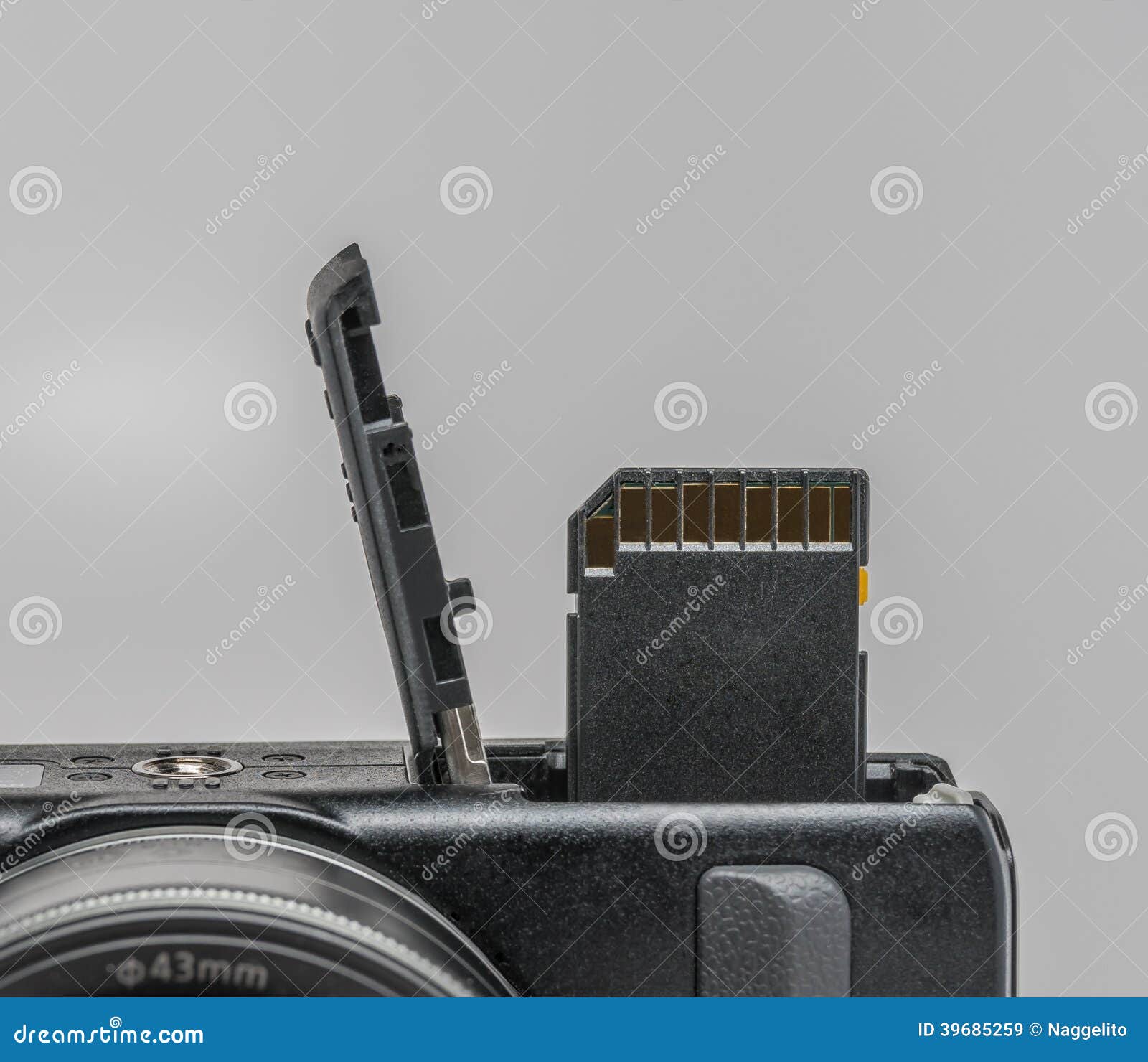 Memory Card in Camera stock image. Image of connector - 39685259
