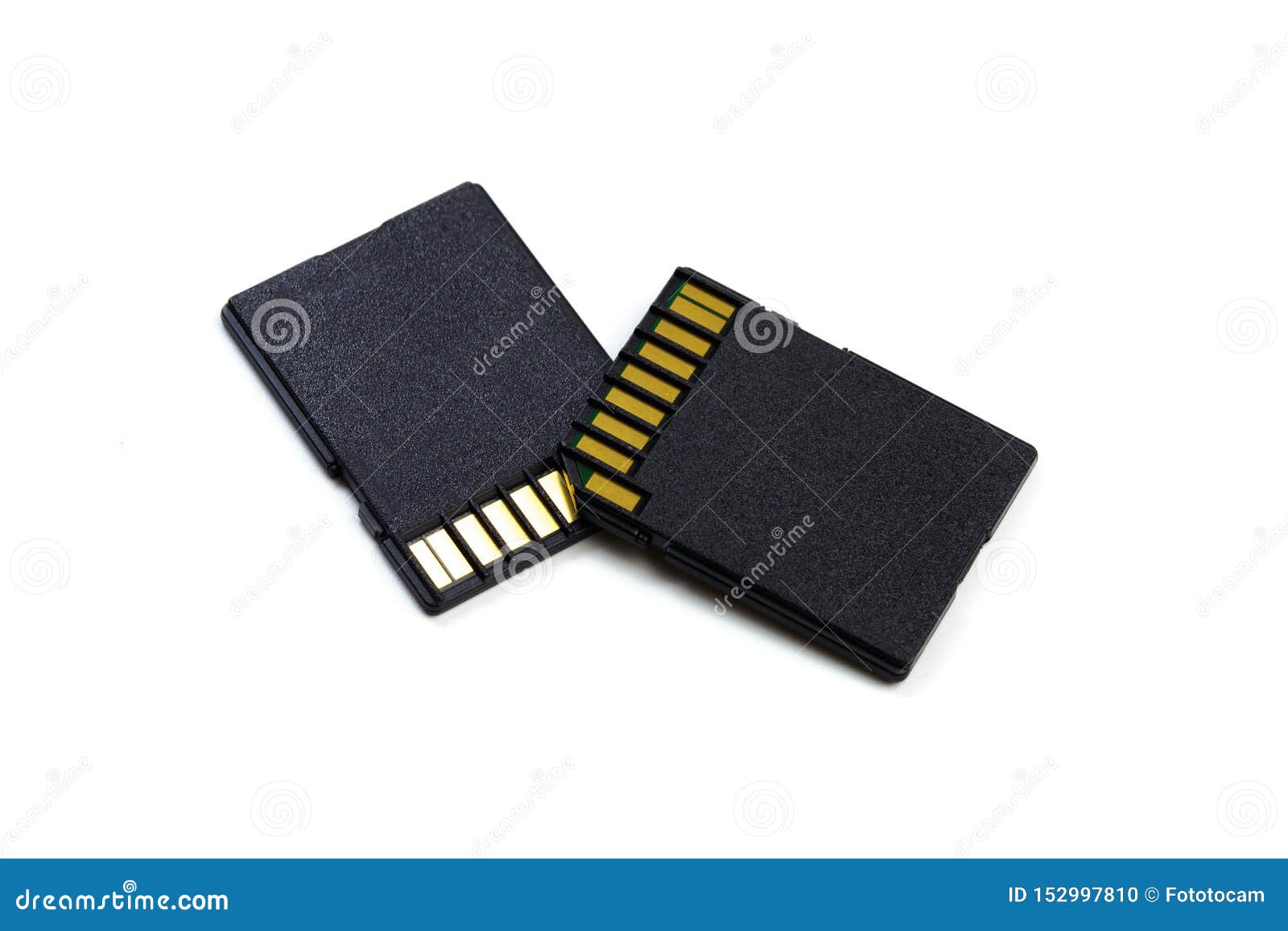 SD Memory Card Isolated on White Background Stock Photo - Image of ...
