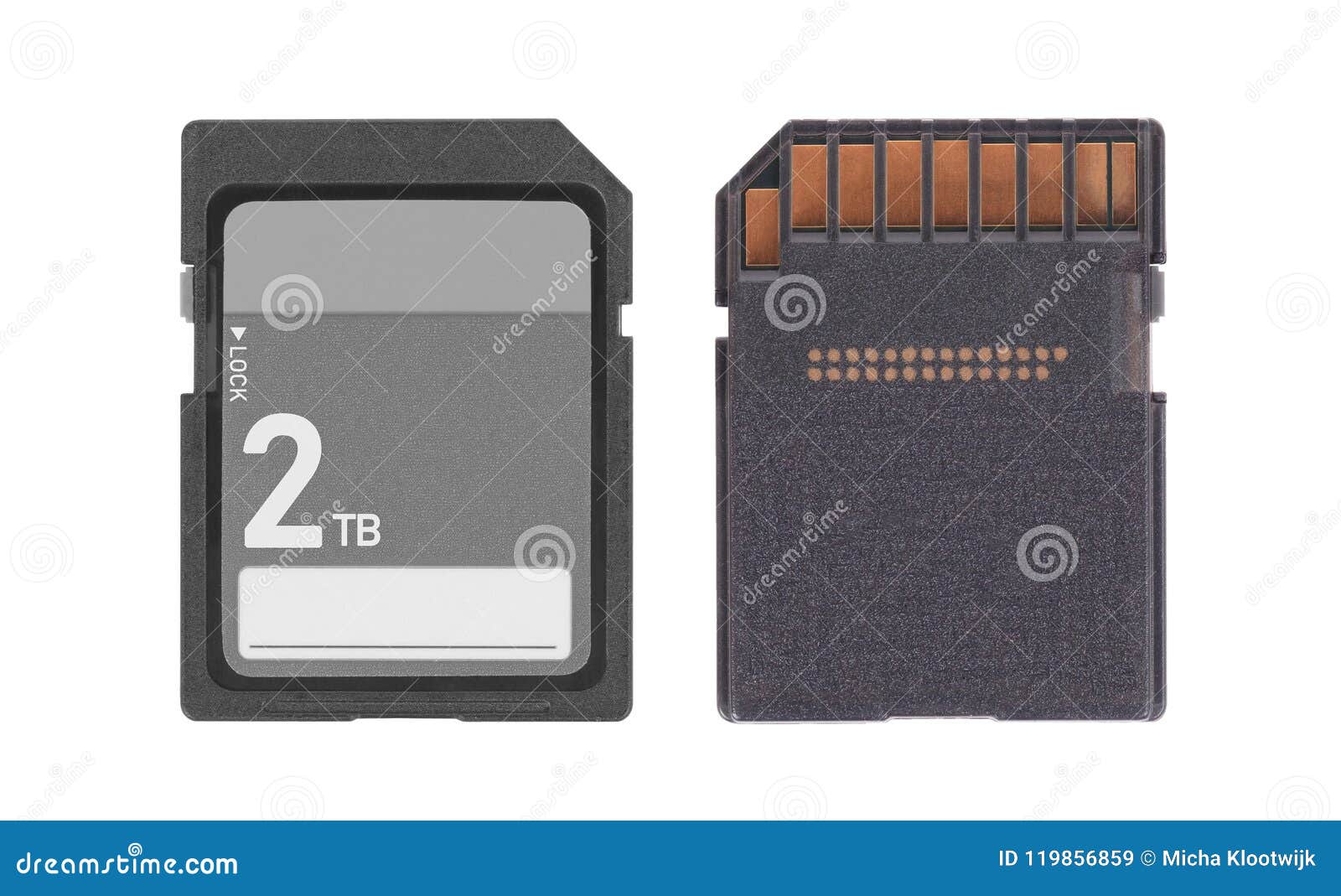 Memory Card Isolated On White Background - 2 Terabyte Stock Image ...