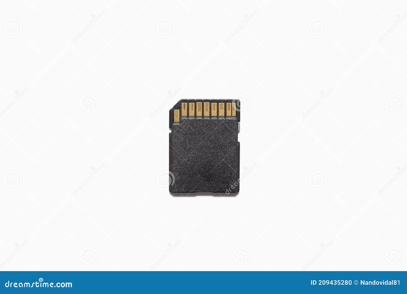SD Memory Card on White Background Stock Photo - Image of copper ...