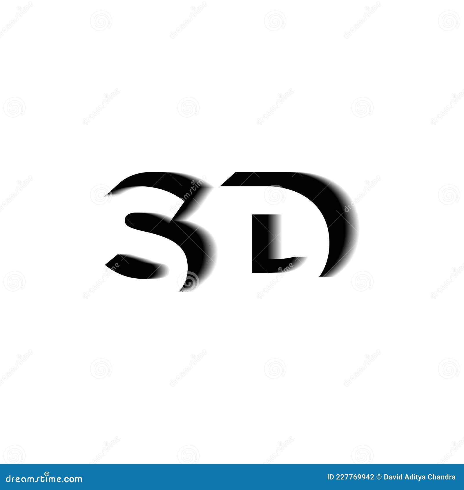 SD Monogram Shadow Shape Style Stock Vector - Illustration of letters ...