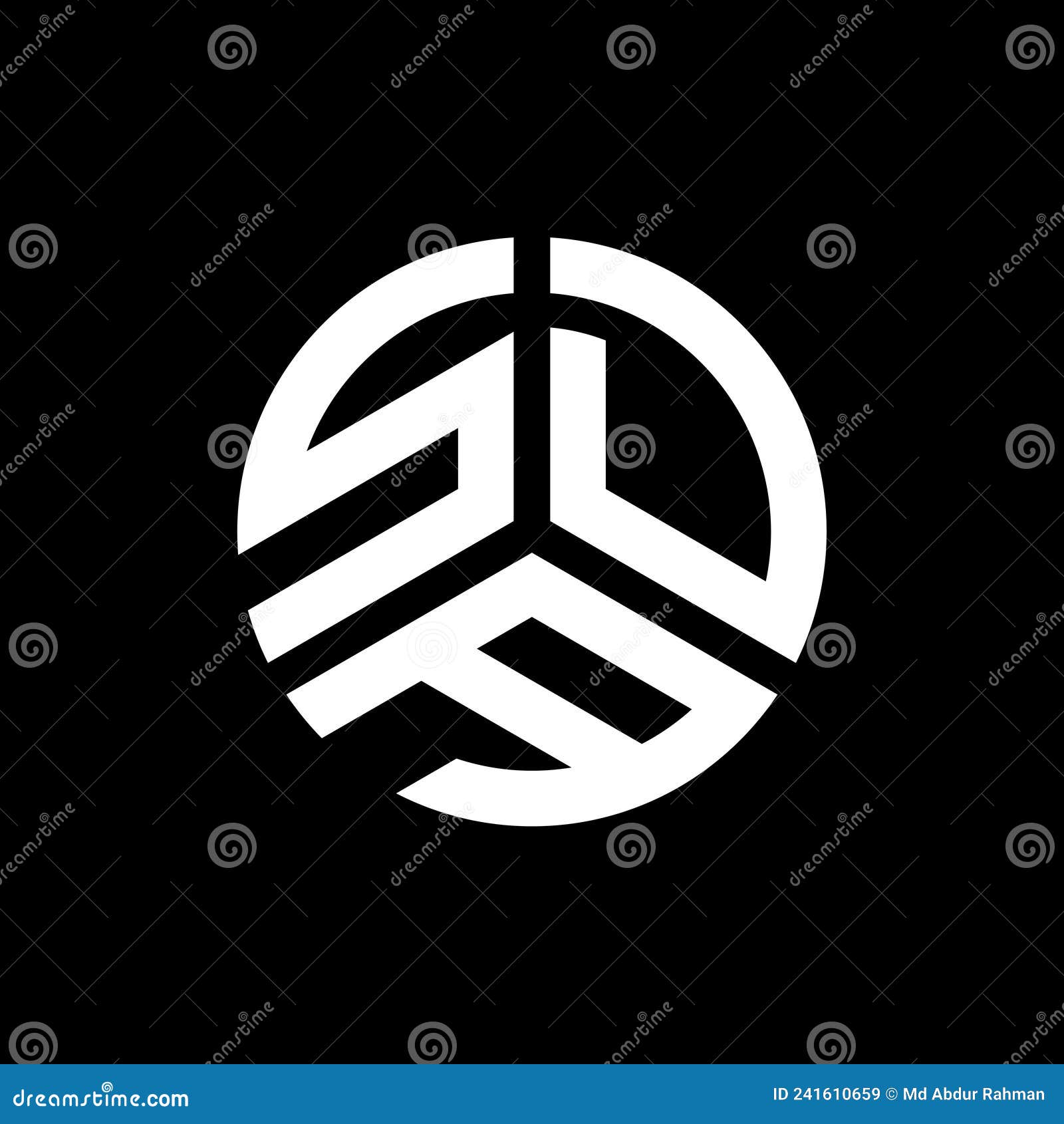 SDA Letter Logo Design On Black Background. SDA Creative Initials ...