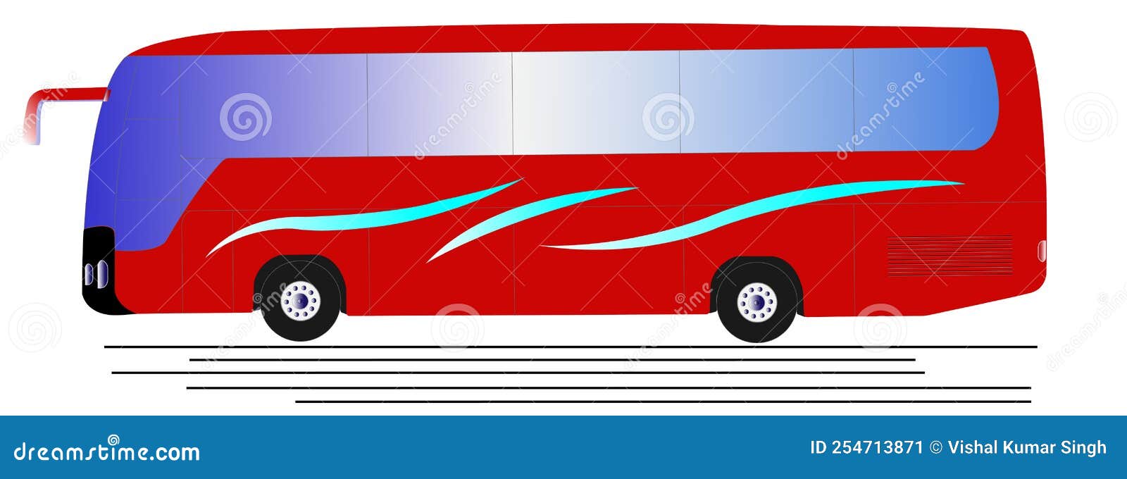 2D Bus Flat Icon and Logo. Cartoon Vector Illustration Stock ...
