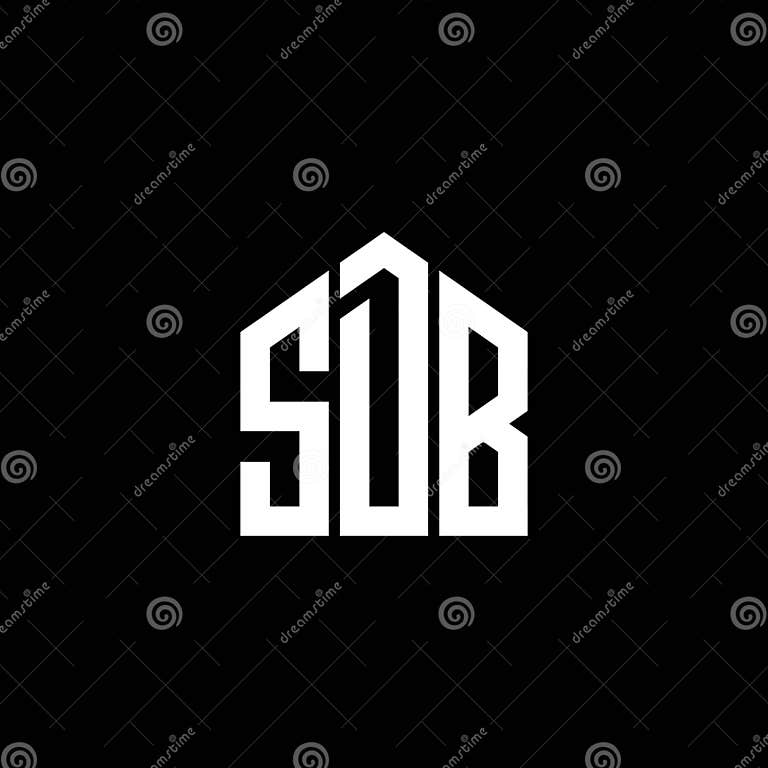SDB Letter Logo Design on BLACK Background. SDB Creative Initials ...