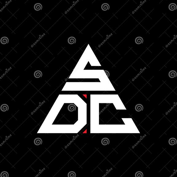SDC Triangle Letter Logo Design with Triangle Shape. SDC Triangle Logo ...