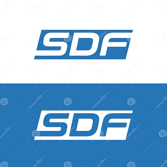 SDF Letter Logo Design Vector Stock Vector - Illustration of finance ...