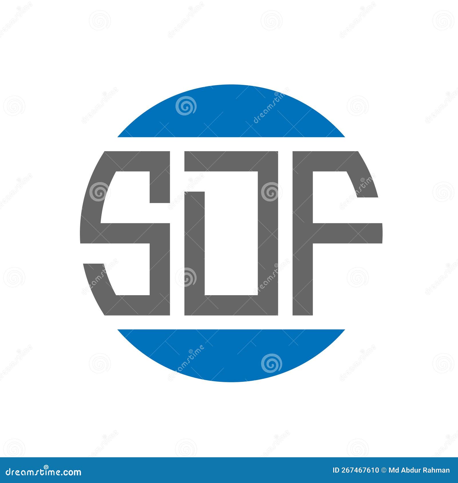 SDF Letter Logo Design on White Background. SDF Creative Initials ...