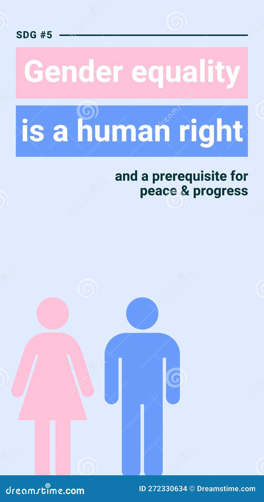 Gender Equality is a Human Right Stock Illustration - Illustration of ...