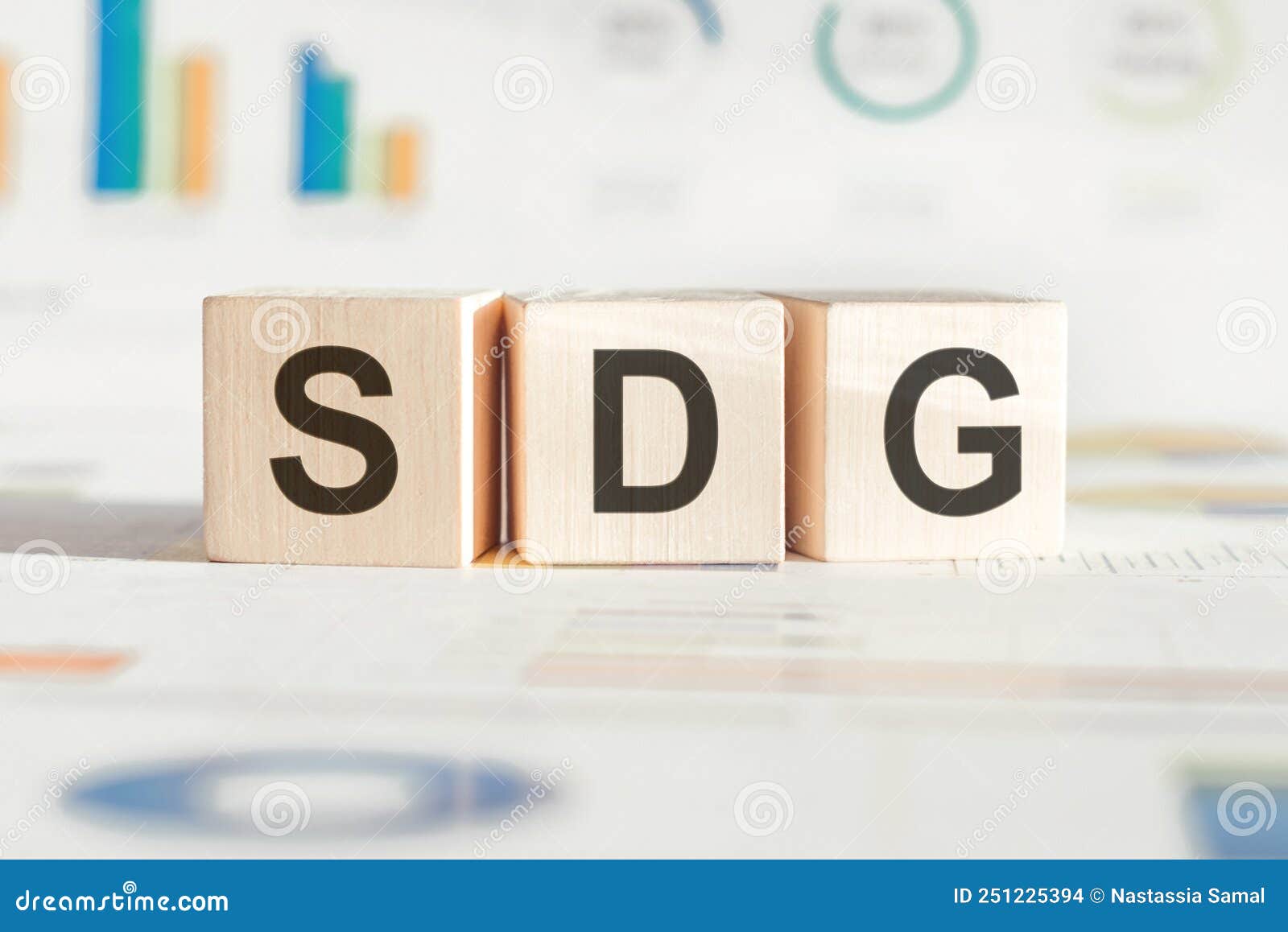 SDG Acronym For Sustainable Development Goals In Wooden Cubes Stock ...