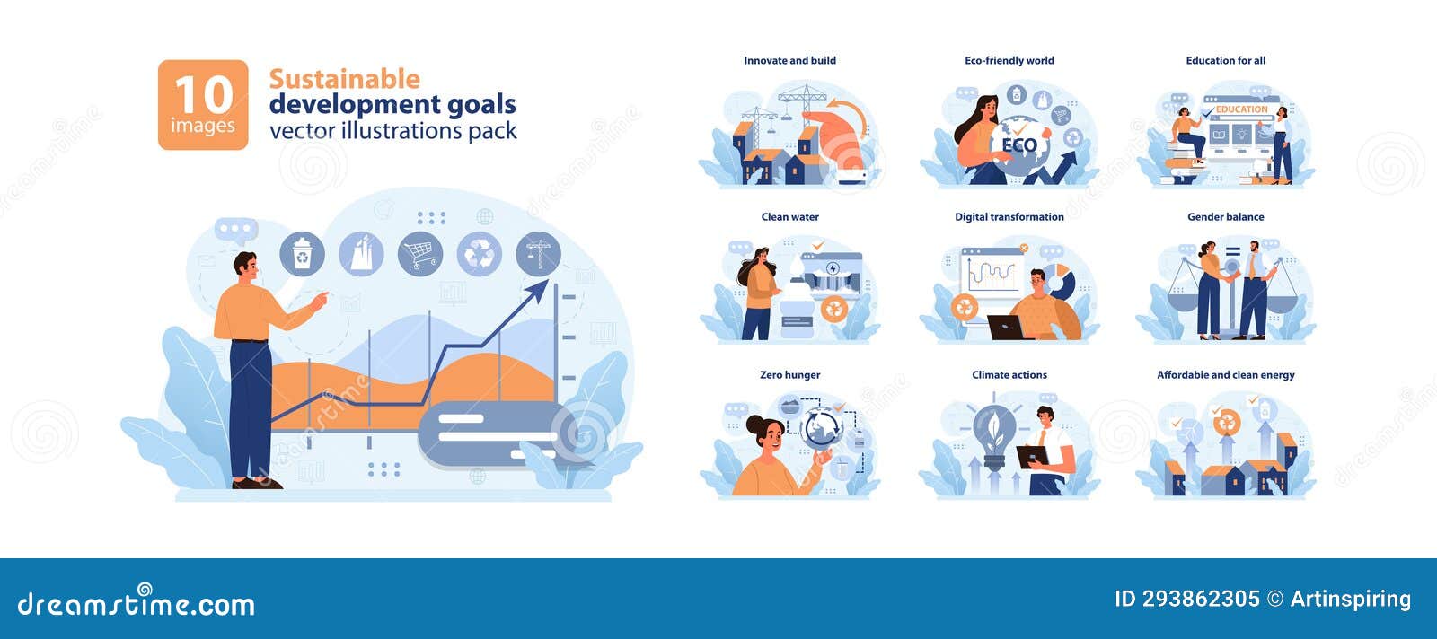 SDG or Sustainable Development Goals Set. Global Target for Better ...