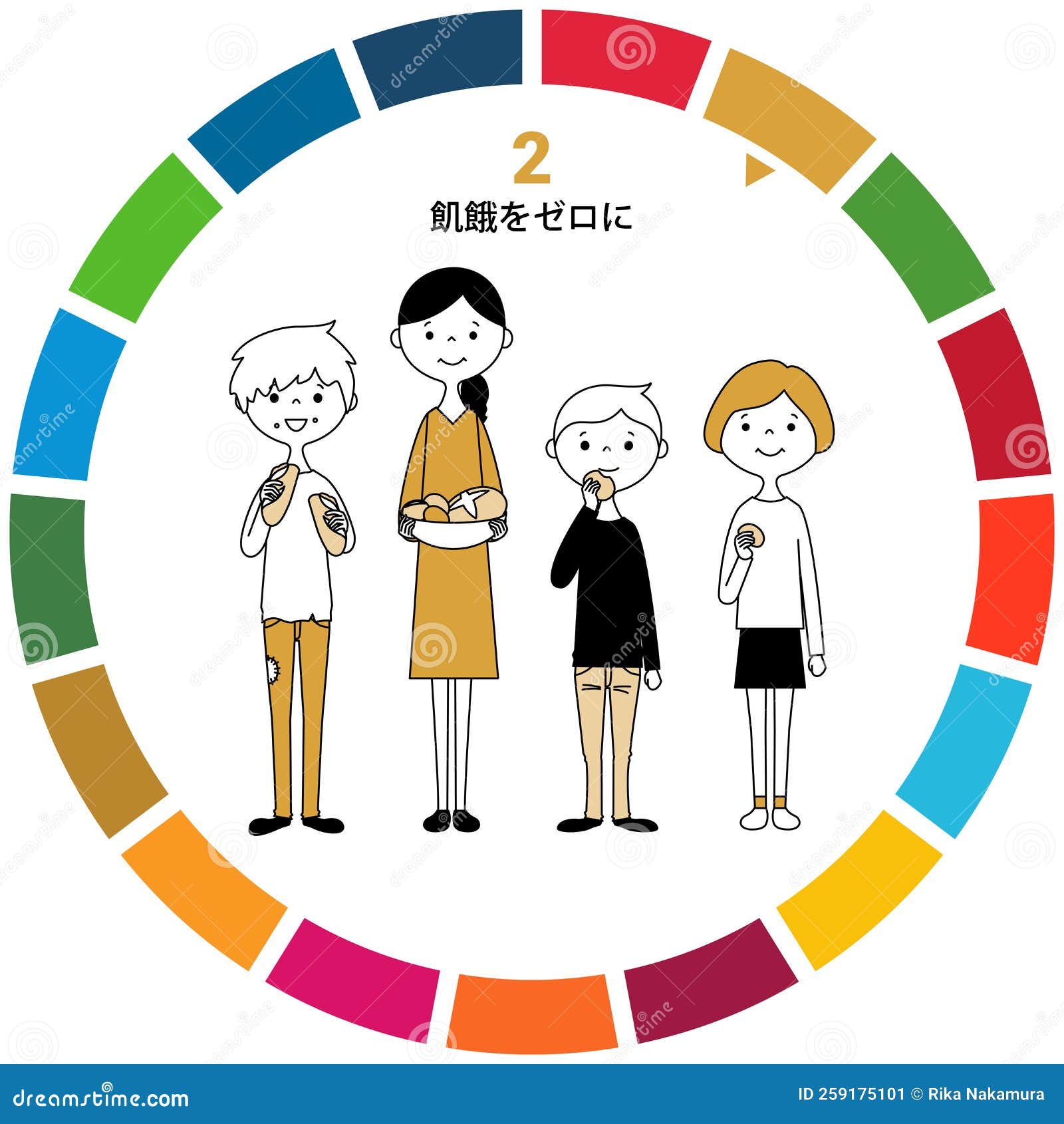 Zero Hunger Color Icon. Corporate Social Responsibility. Sustainable ...