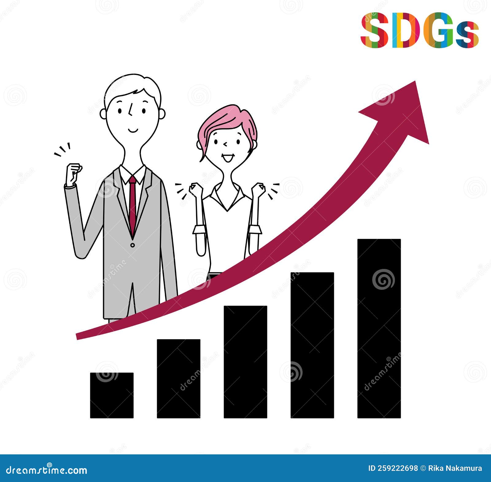 SDGs,GOAL8,Decent Work and Economic Growth Stock Illustration ...