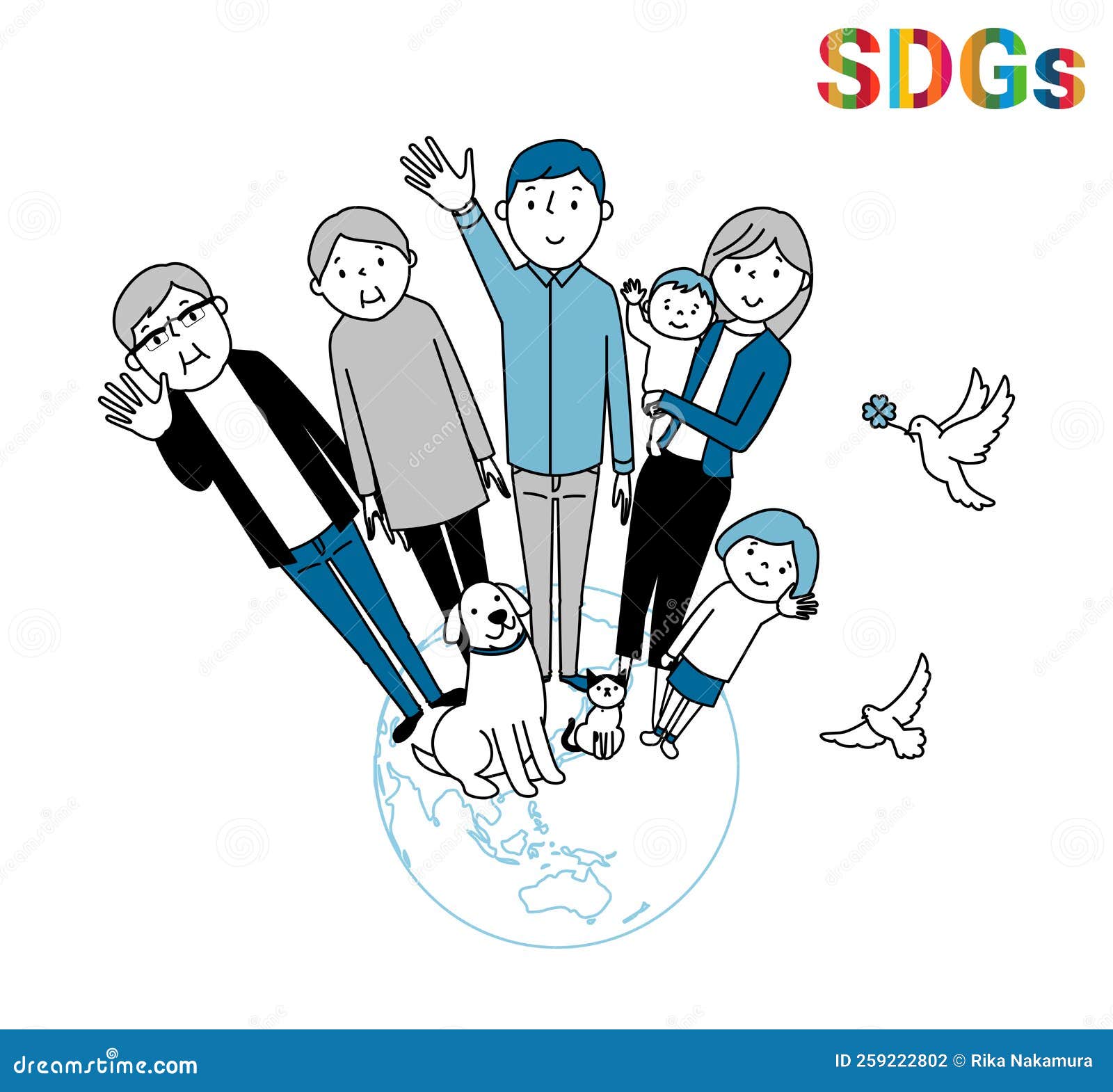 SDGs,GOAL16,Peace, Justice and Strong Institutions Stock Illustration ...