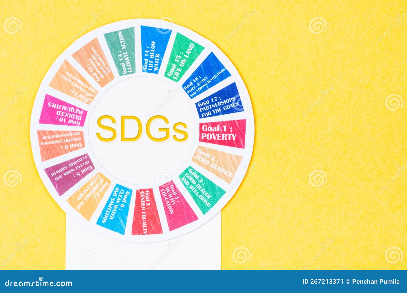 The SDGs 17 Development Goals Environment On Yellow Background ...