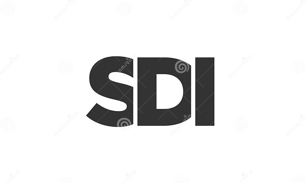 SDI Logo Design Template with Strong and Modern Bold Text. Initial ...