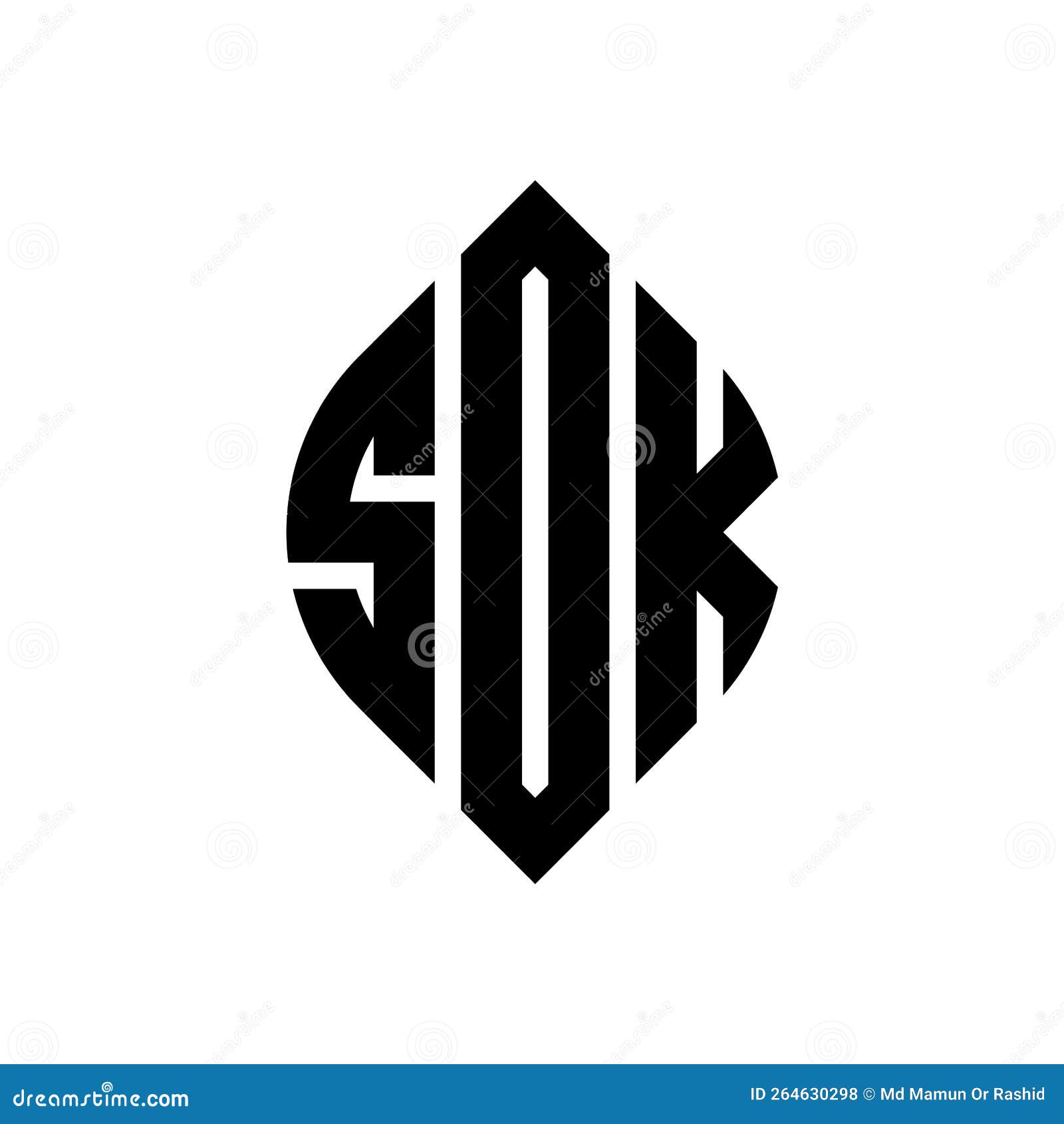 SDK Circle Letter Logo Design with Circle and Ellipse Shape. SDK ...