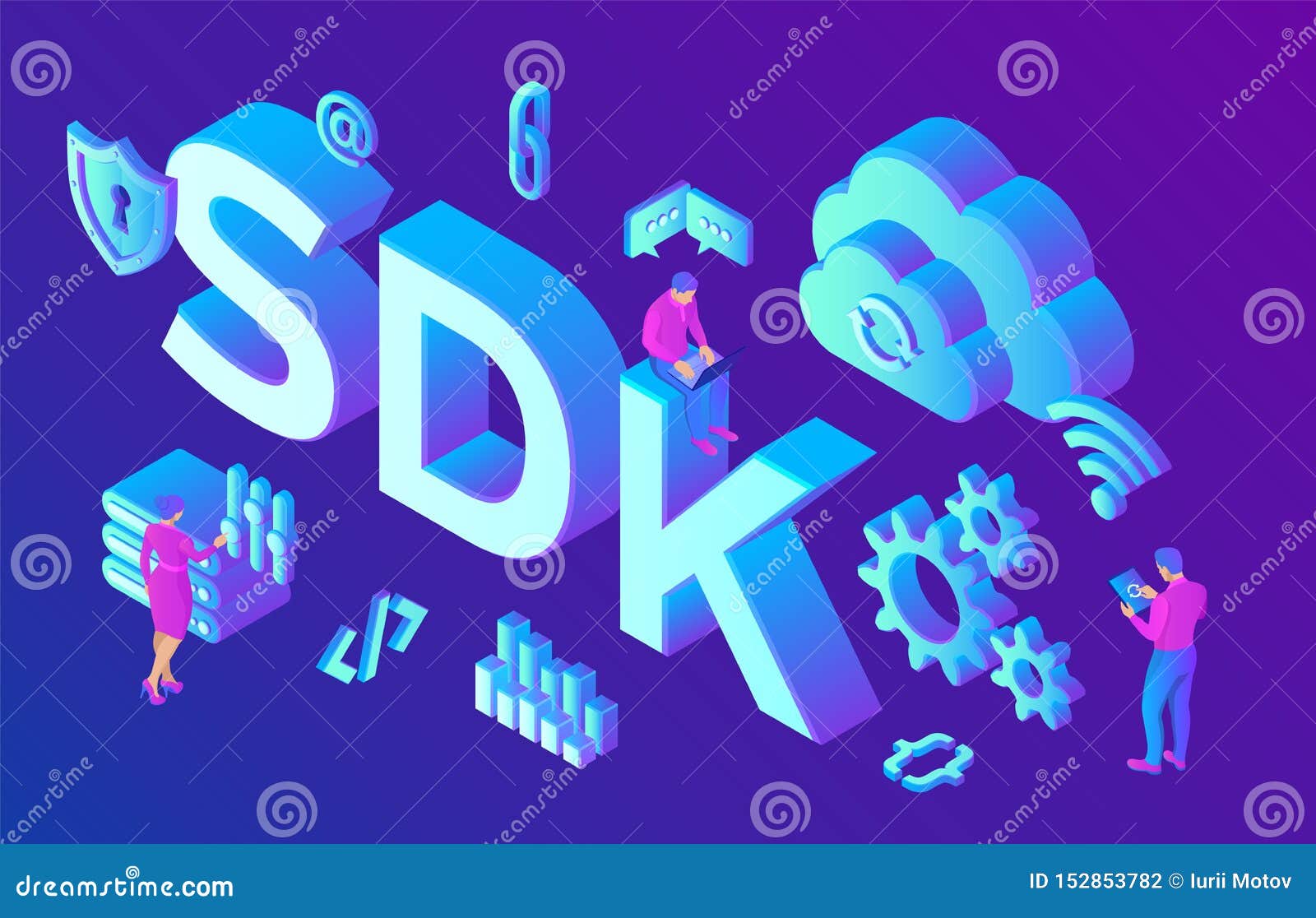 SDK. Software Development Kit Programming Language Technology Concept ...
