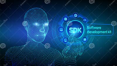 SDK. Software Development Kit Programming Language Technology Concept on Virtual Screen ...