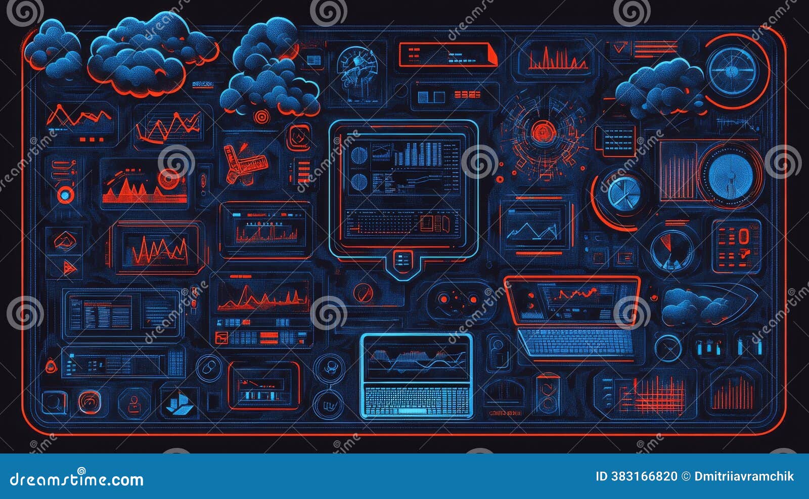 Components To Make Slime. Child Education Concept. On Blue Surface ...
