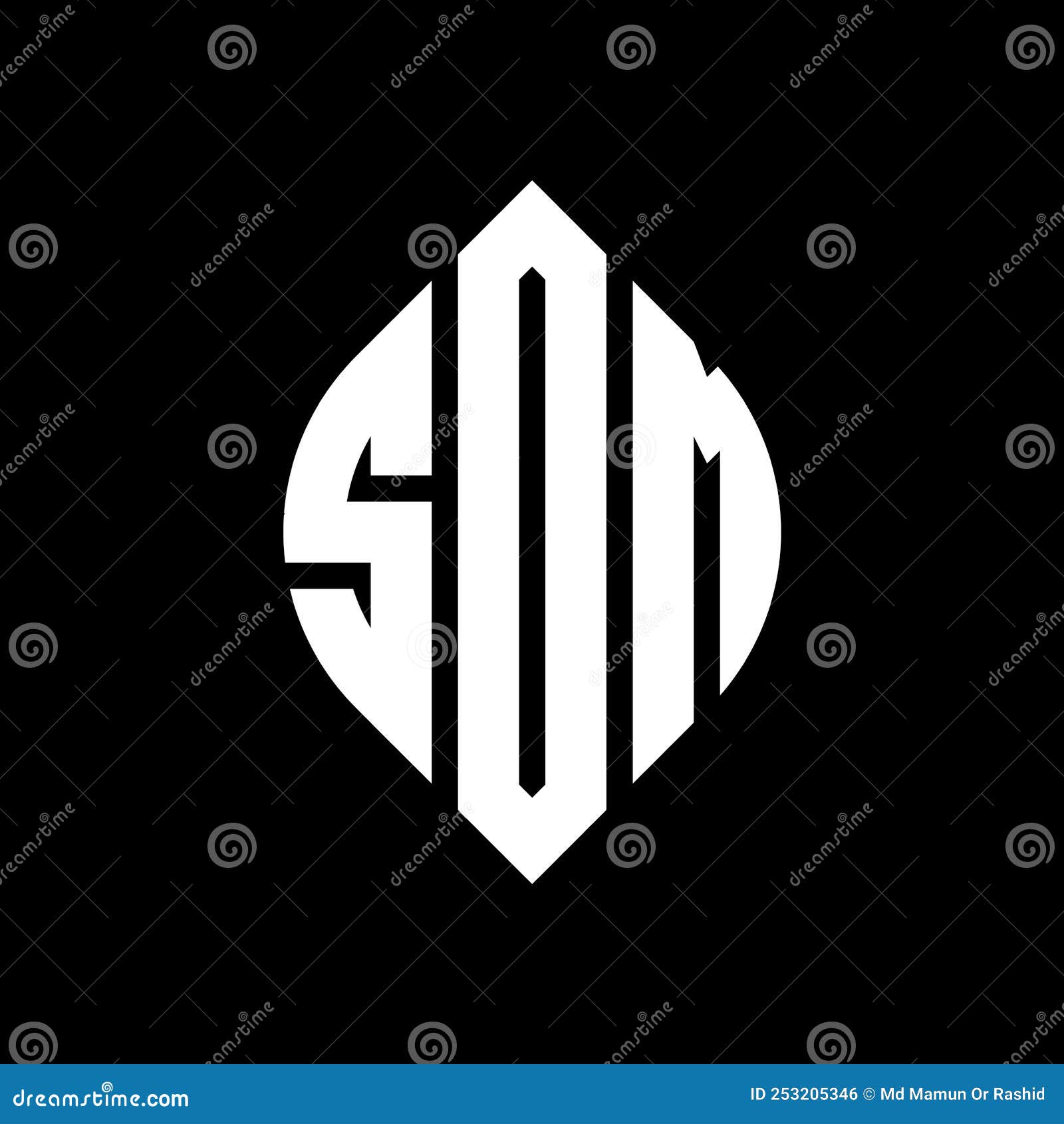 SDM Circle Letter Logo Design with Circle and Ellipse Shape. SDM ...
