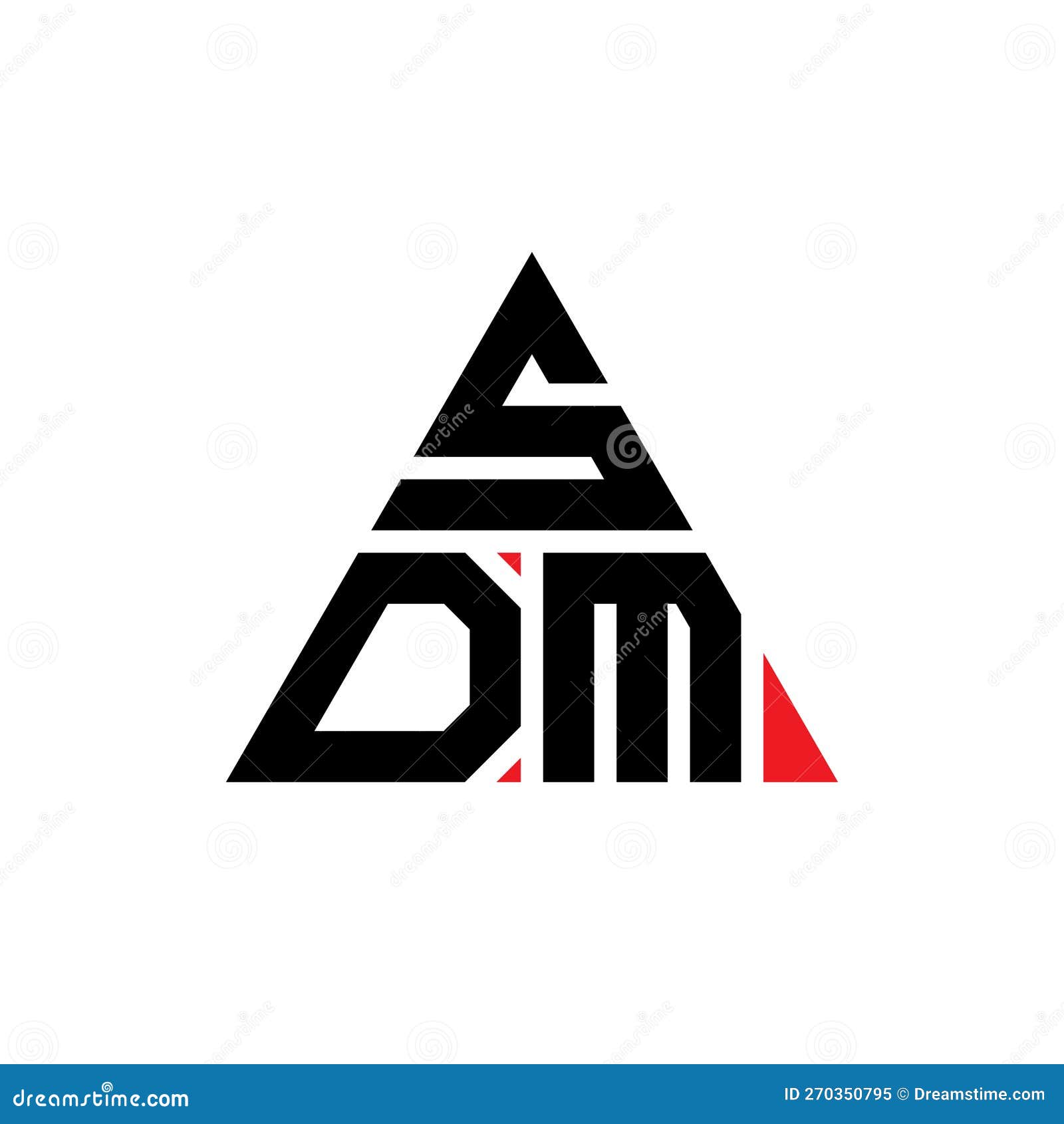 SDM Triangle Letter Logo Design with Triangle Shape. SDM Triangle Logo ...