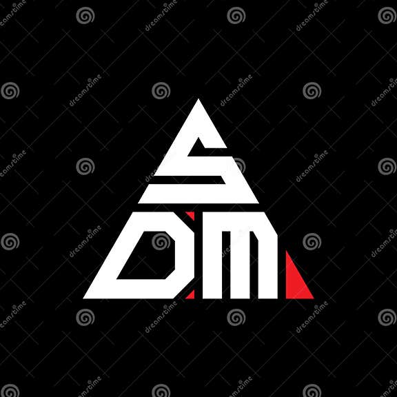 SDM Triangle Letter Logo Design with Triangle Shape. SDM Triangle Logo ...