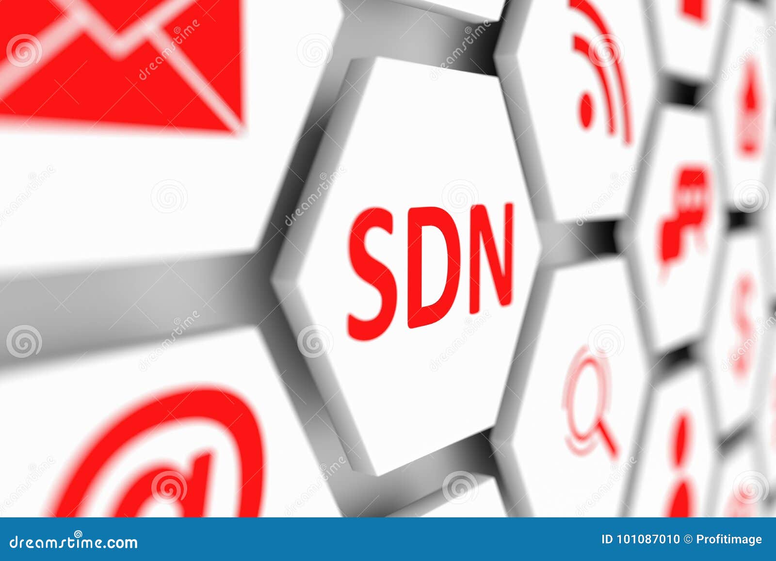 SDN concept stock illustration. Illustration of render - 101087010