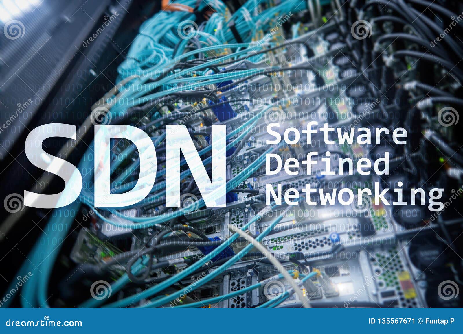 SDN, Software Defined Networking Concept On Modern Server Room ...