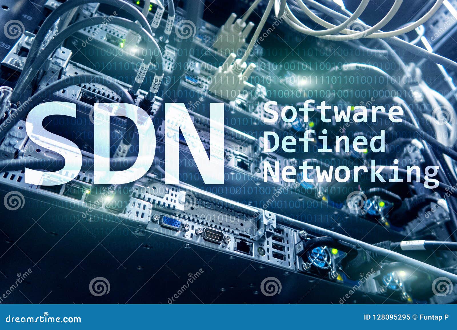SDN, Software Defined Networking Concept On Modern Server Room ...