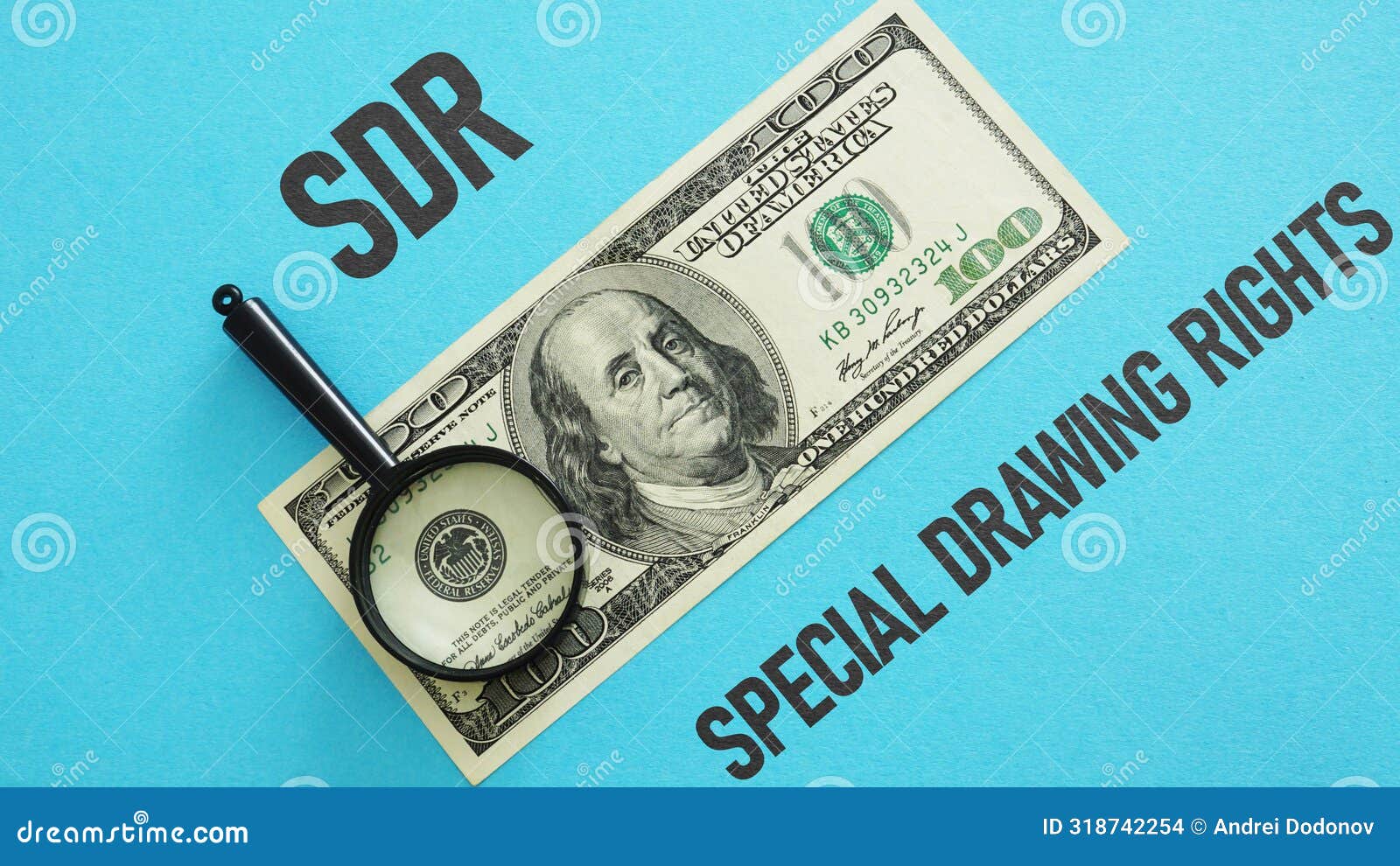 Special Drawing Rights Text Concept Closeup. American Dollars Cash ...
