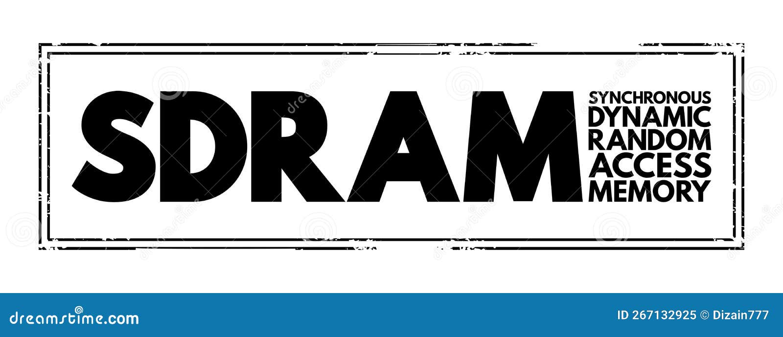 SDRAM - Synchronous Dynamic Random-Access Memory Acronym, Stamp Concept ... SDRAM - Synchronous Dynamic Random-Access Memory Acronym, Stamp Concept ...