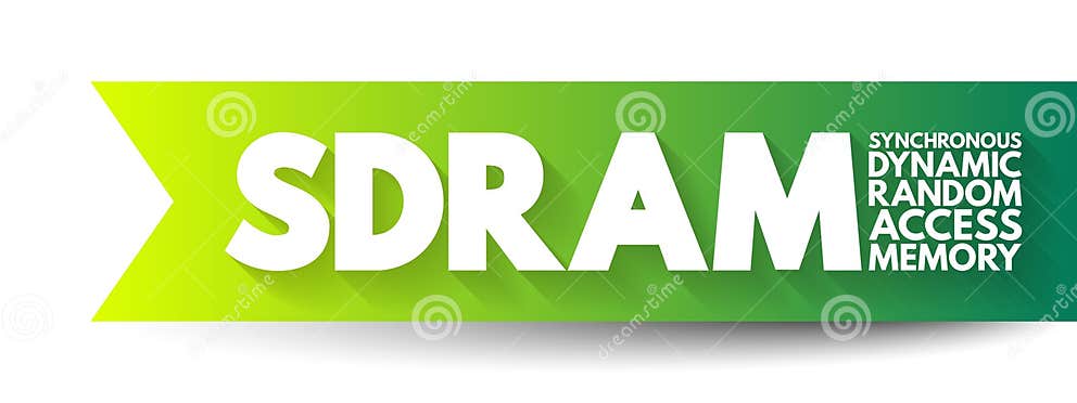 SDRAM - Synchronous Dynamic Random-Access Memory Acronym, Technology Concept Background Stock ...