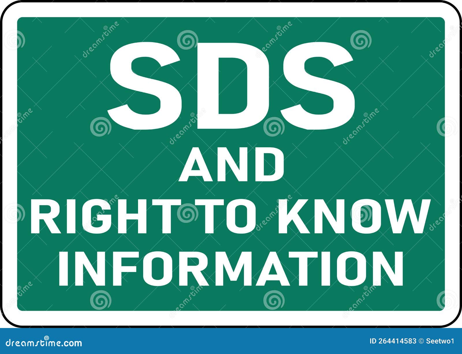 SDS and Right To Know Info Sign on White Background Stock Vector ...