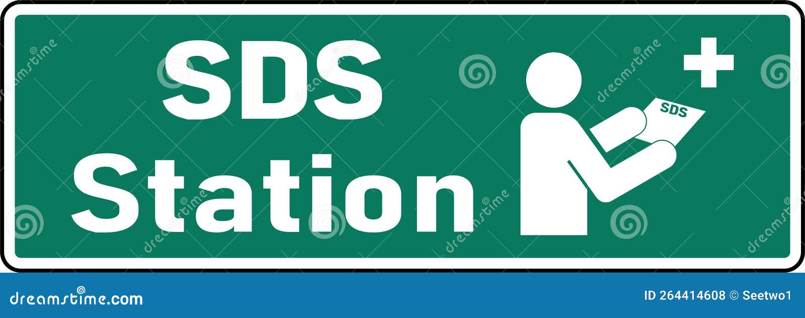 SDS Station Sign on White Background Stock Vector - Illustration of ...