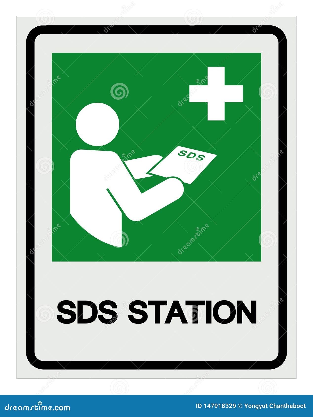 SDS Station Symbol Sign, Vector Illustration, Isolate On White ...
