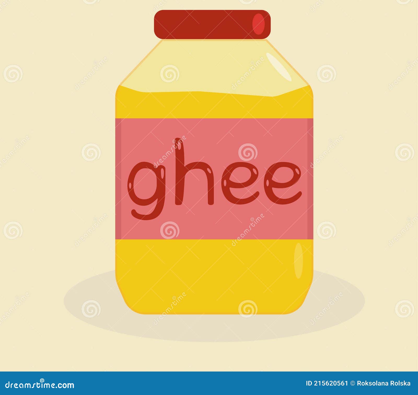 Ghee. Vector Illustration Of Traditional Indian Ghee Butter ...