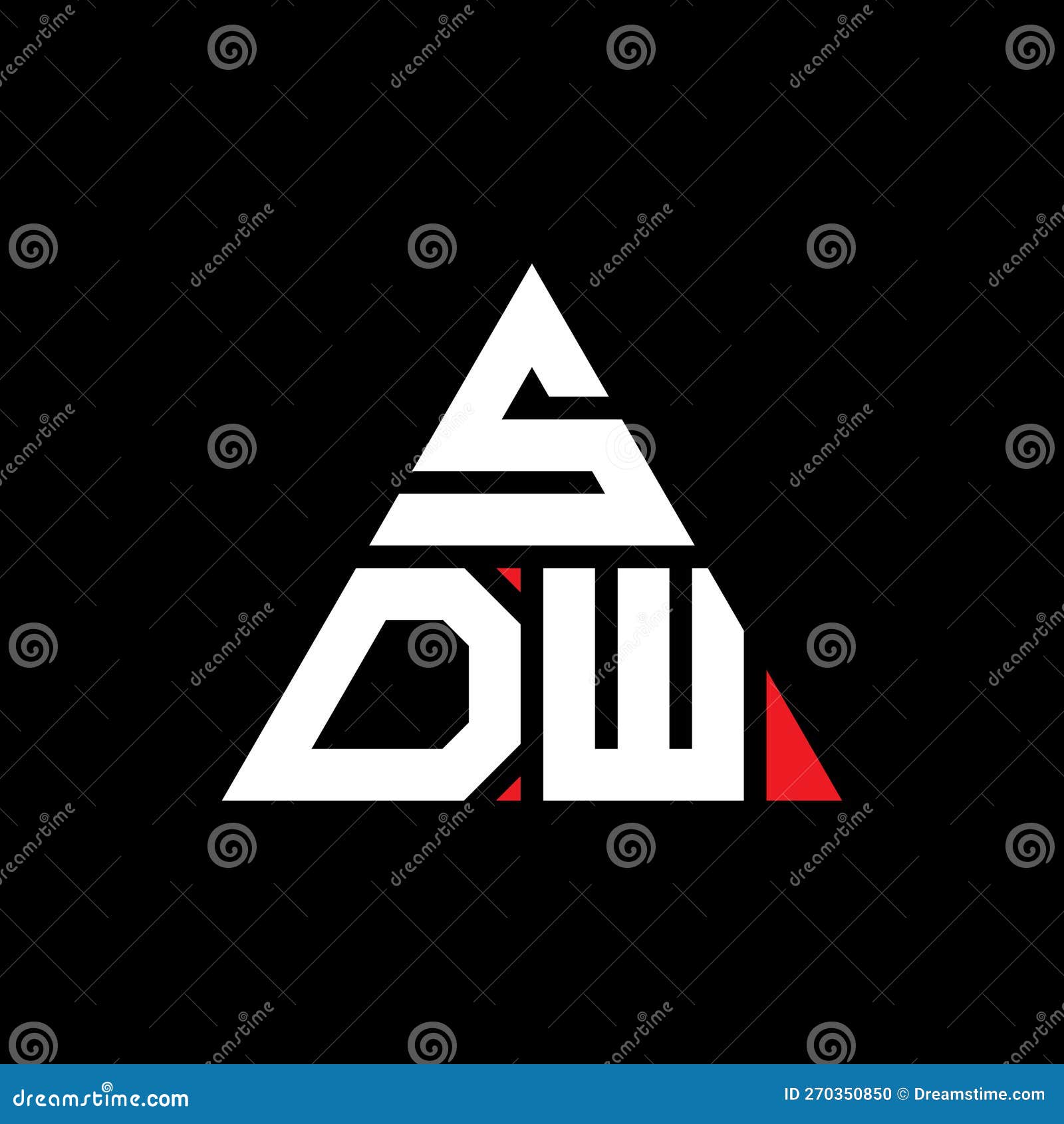 SDW Triangle Letter Logo Design with Triangle Shape. SDW Triangle Logo ...