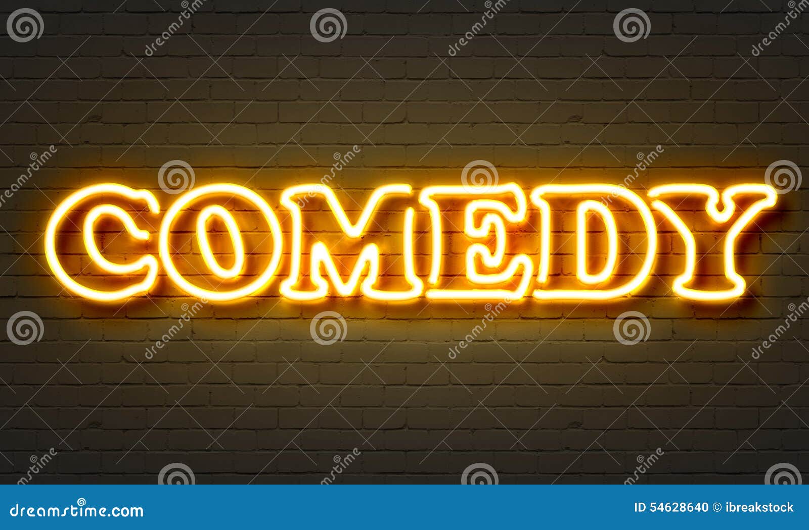 Señal De Neón De La Comedia Stock de ilustración - Ilustración de ...