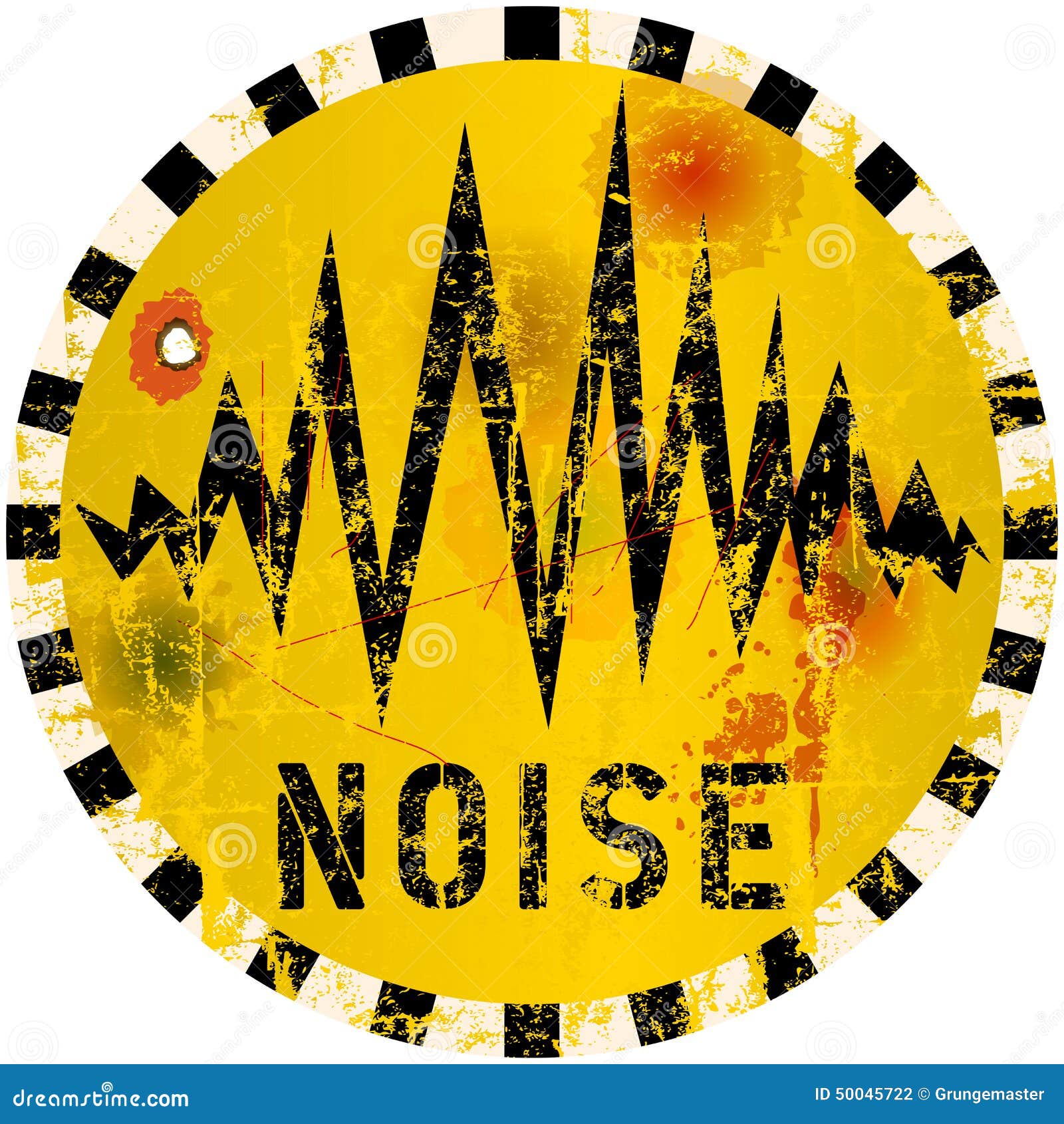 Señal de peligro del ruido ilustración del vector. Ilustración de ...