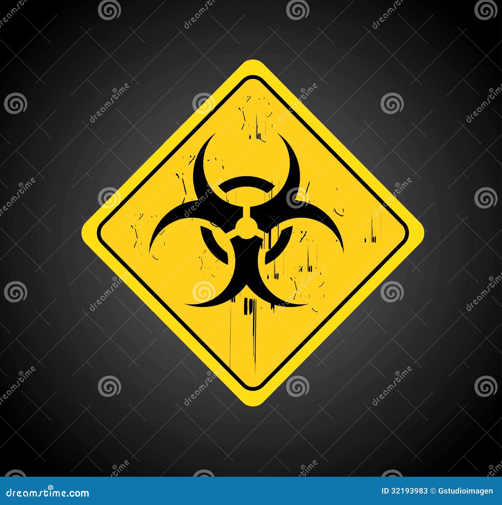 Señal del Biohazard ilustración del vector. Ilustración de advierta ...