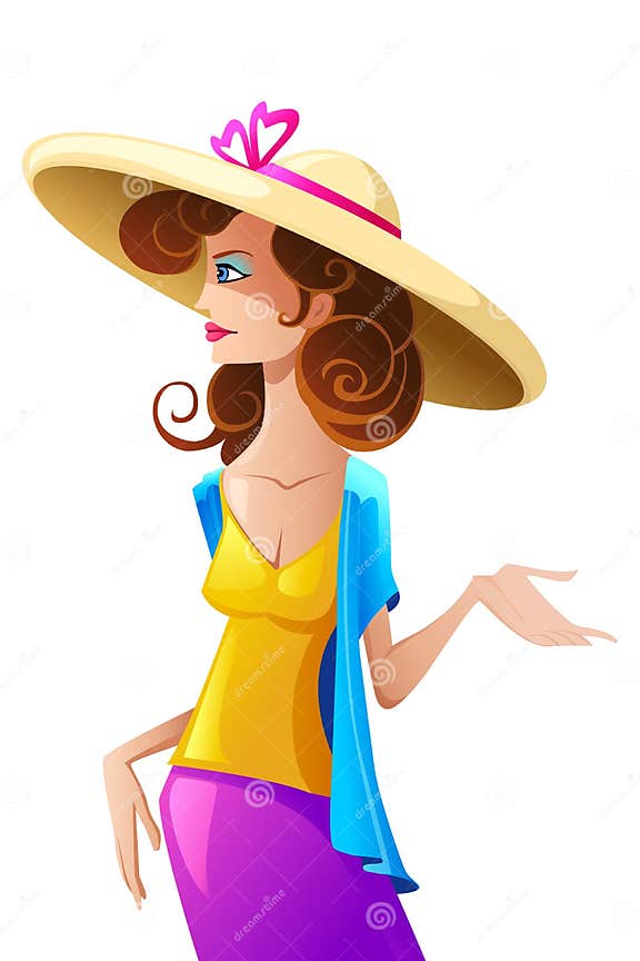 Señora con estilo ilustración del vector. Ilustración de seductor ...