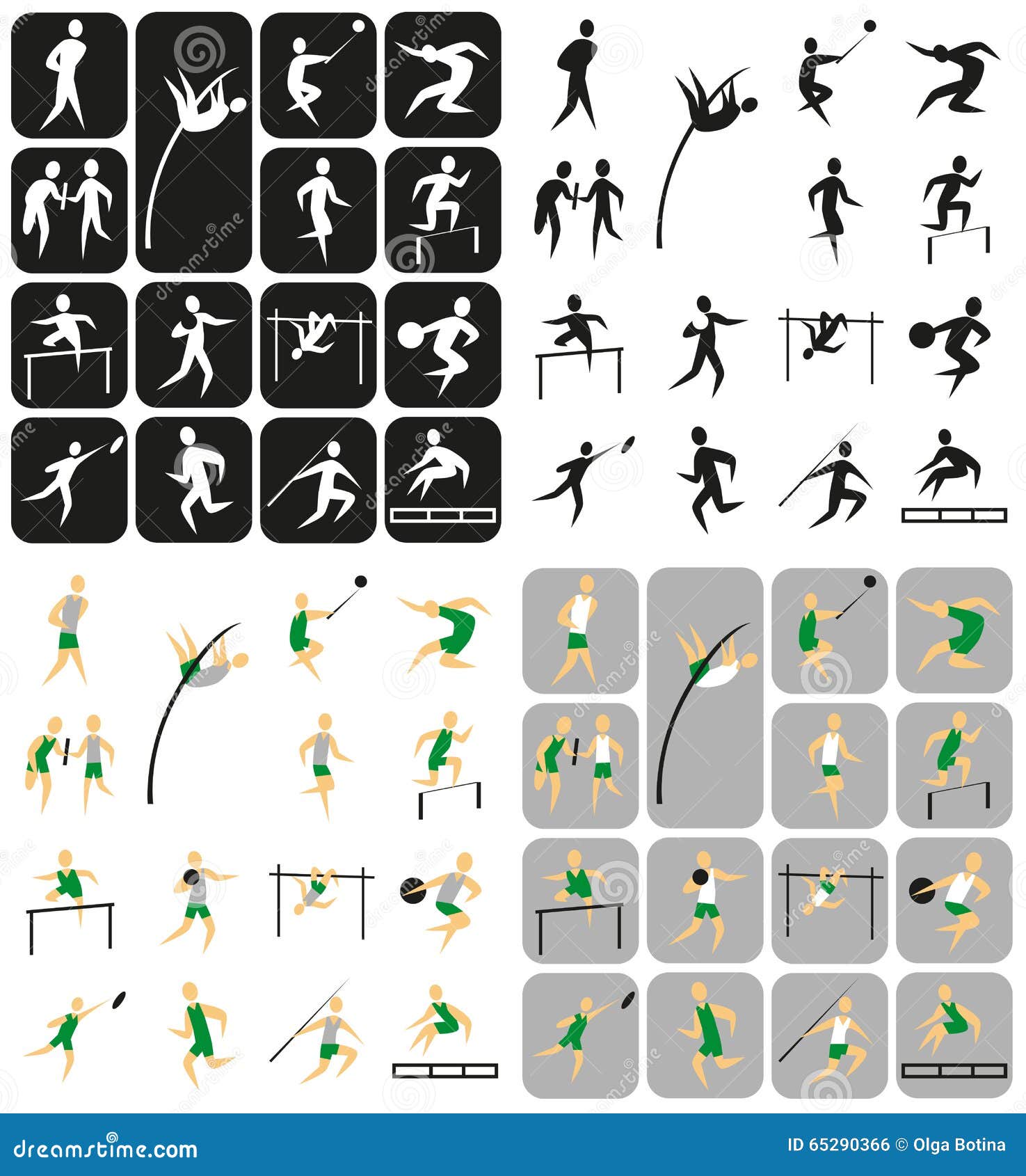 Se Divierte El Atletismo De Los Iconos Ilustración del Vector ...