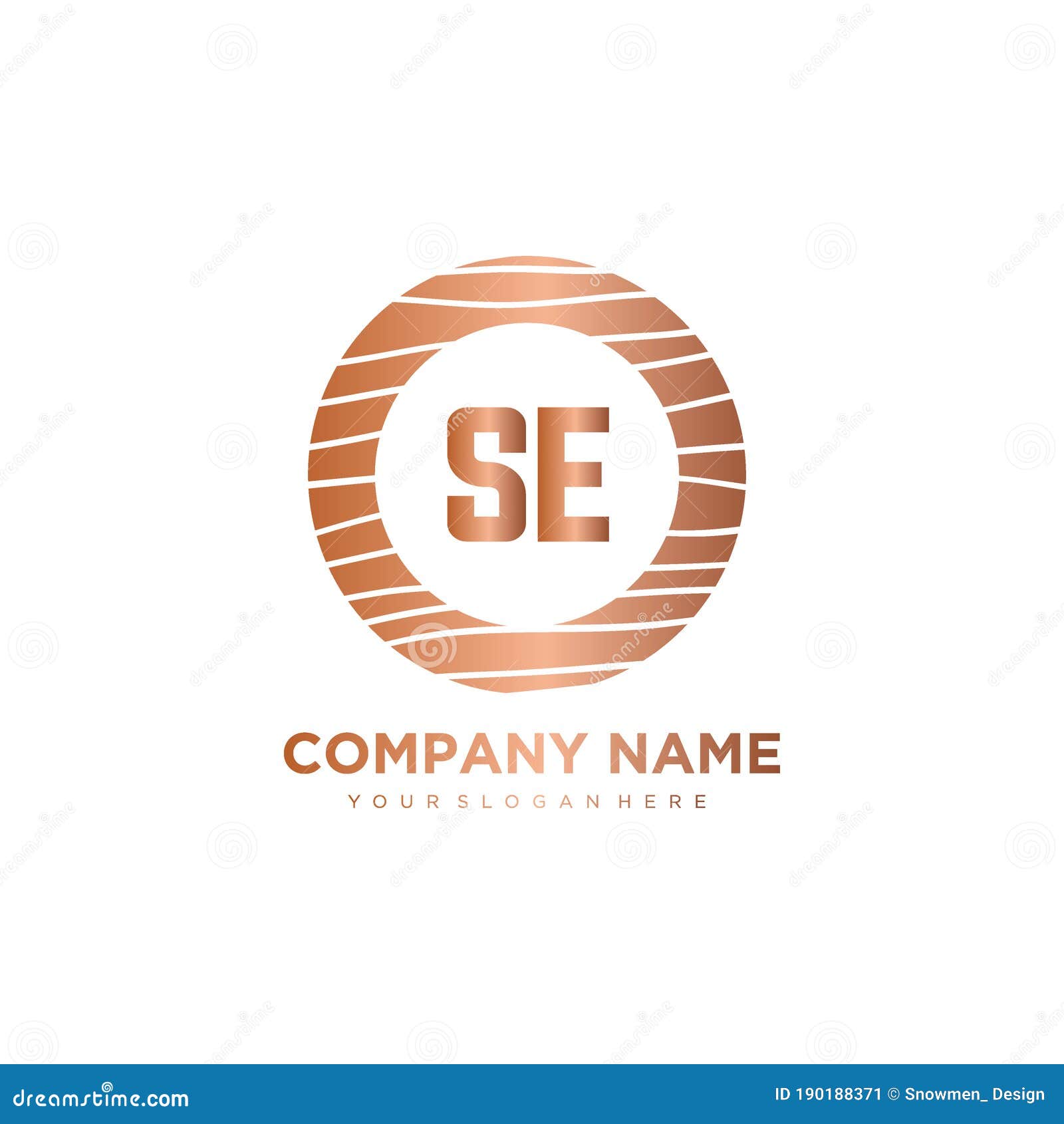 SE Initial Letter Circle Wood Logo Template Vector Stock Vector ...