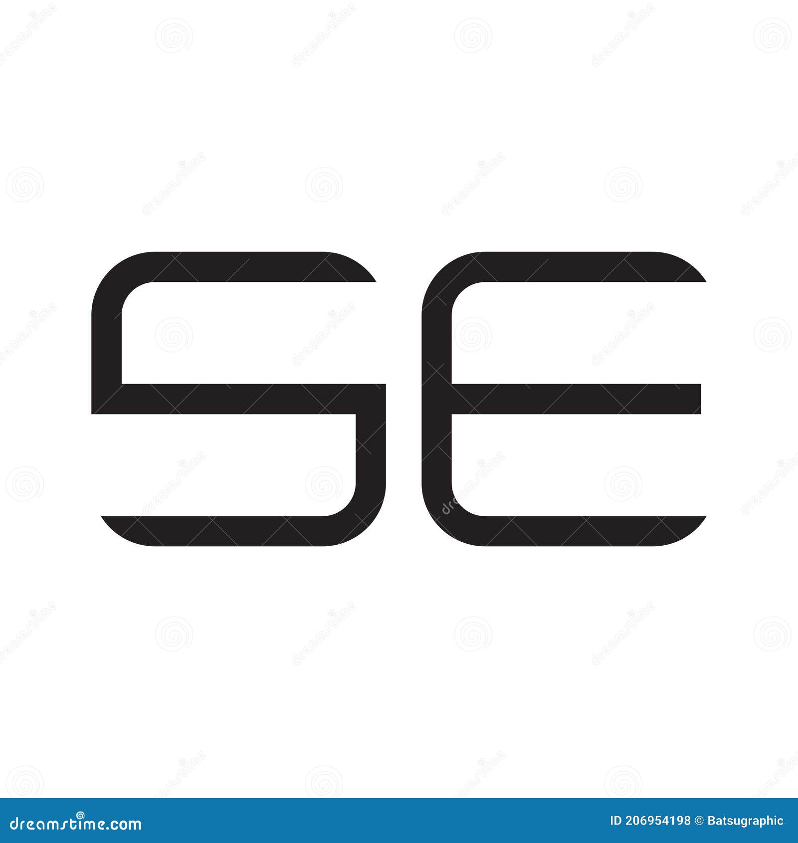 Se Initial Letter Vector Logo Icon Stock Vector - Illustration of ...